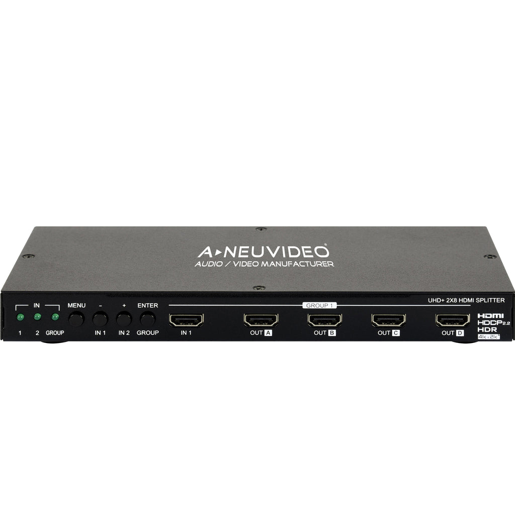 HDMI Matrix Splitter - 2 inputs x 8 Outputs - 4k@60Hz - RS-232 Control