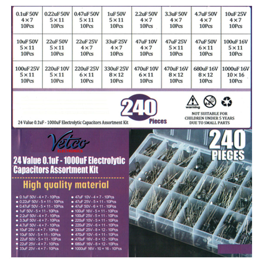 Capacitor Assortments | Vetco Electronics