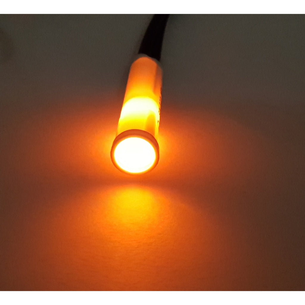 Amber Neon Indicator Lamp with 6" Leads