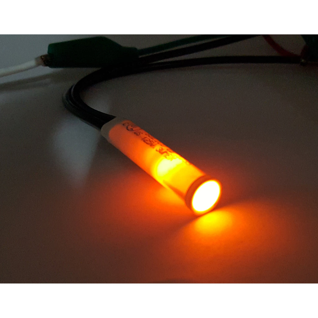 White Neon Indicator Lamp with 6" Leads