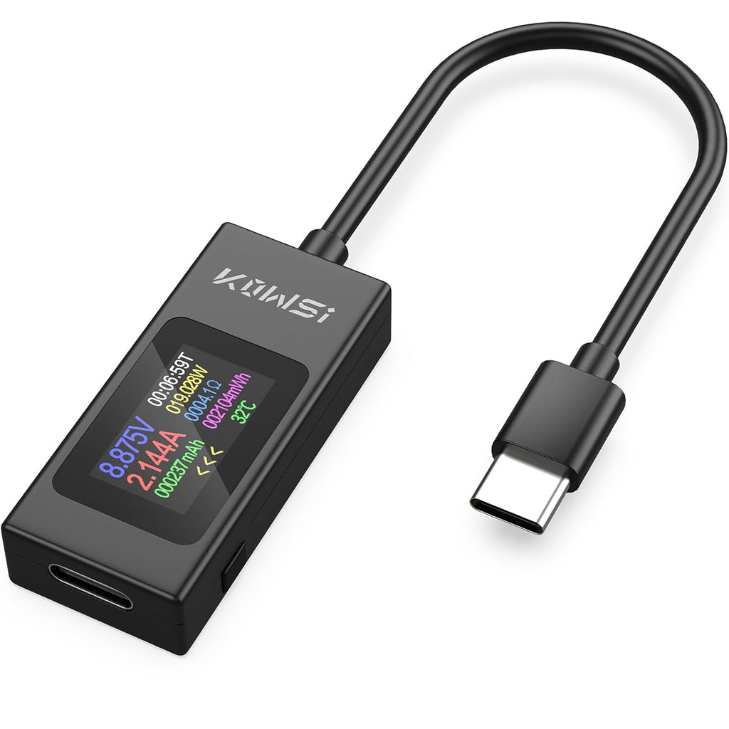 USB Type-C Power Tester with Color Display – Voltage, Current & PD Fas