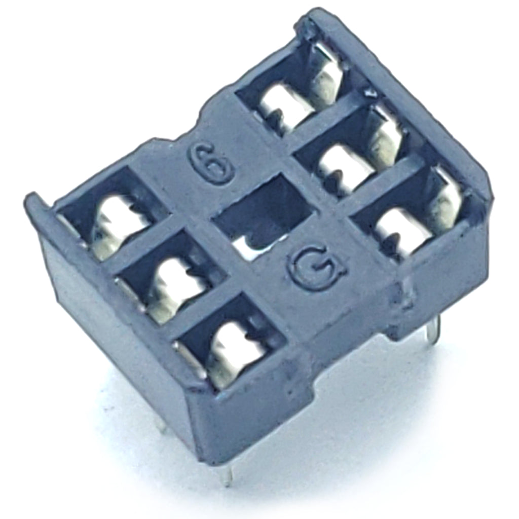6 Pin IC Socket - 2.54mm Spacing (0.1")
