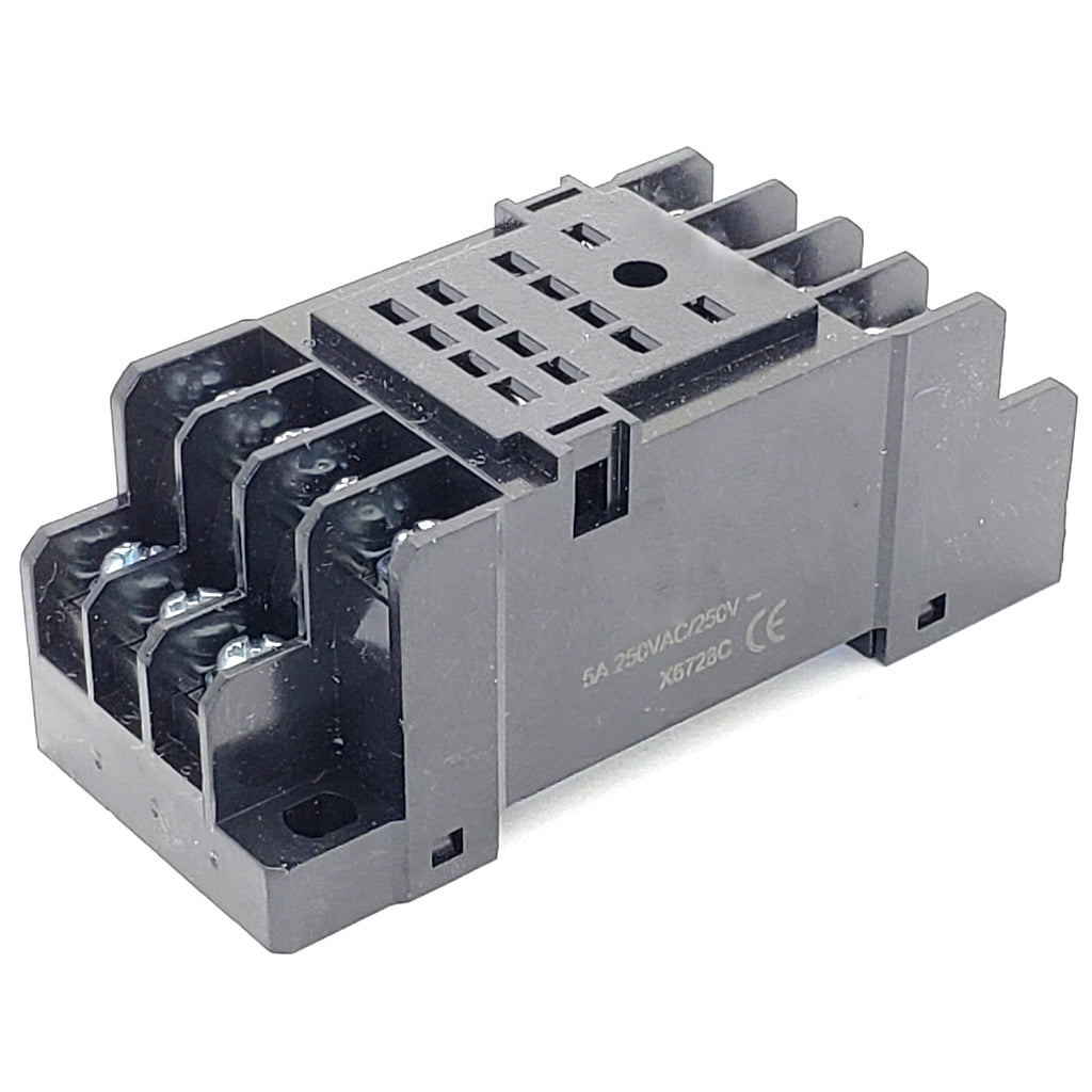 DPDT (3PDT, 4PDT) - Power Relay Socket - Screw Terminal - DIN Rail Mou