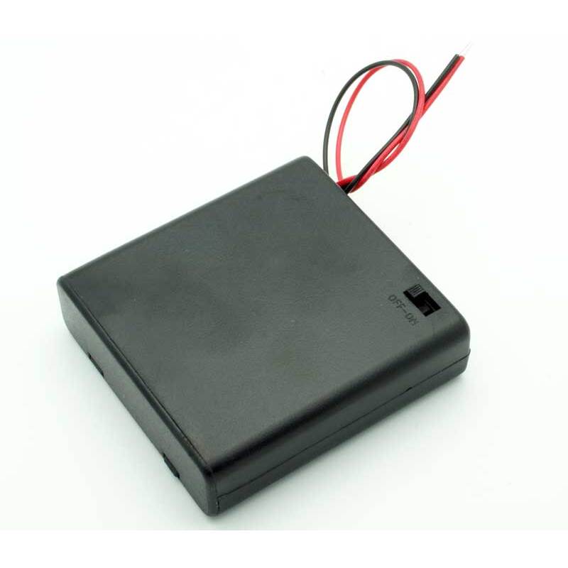 Philmore BH3411 - 4 AA Enclosed Battery Holder W/Switch