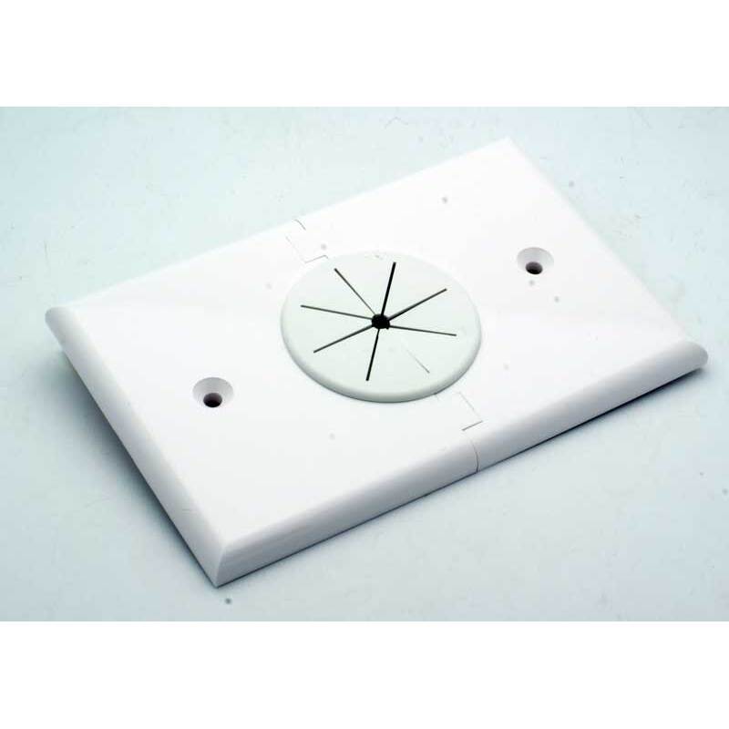 Single Gang Bulk Cable Split Apart Wall Plate w/Grommet