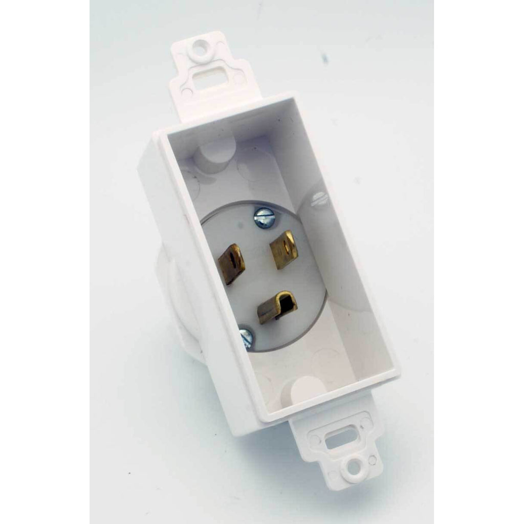 Recessed AC Inlet (Male Plug) Decora Wall Plate