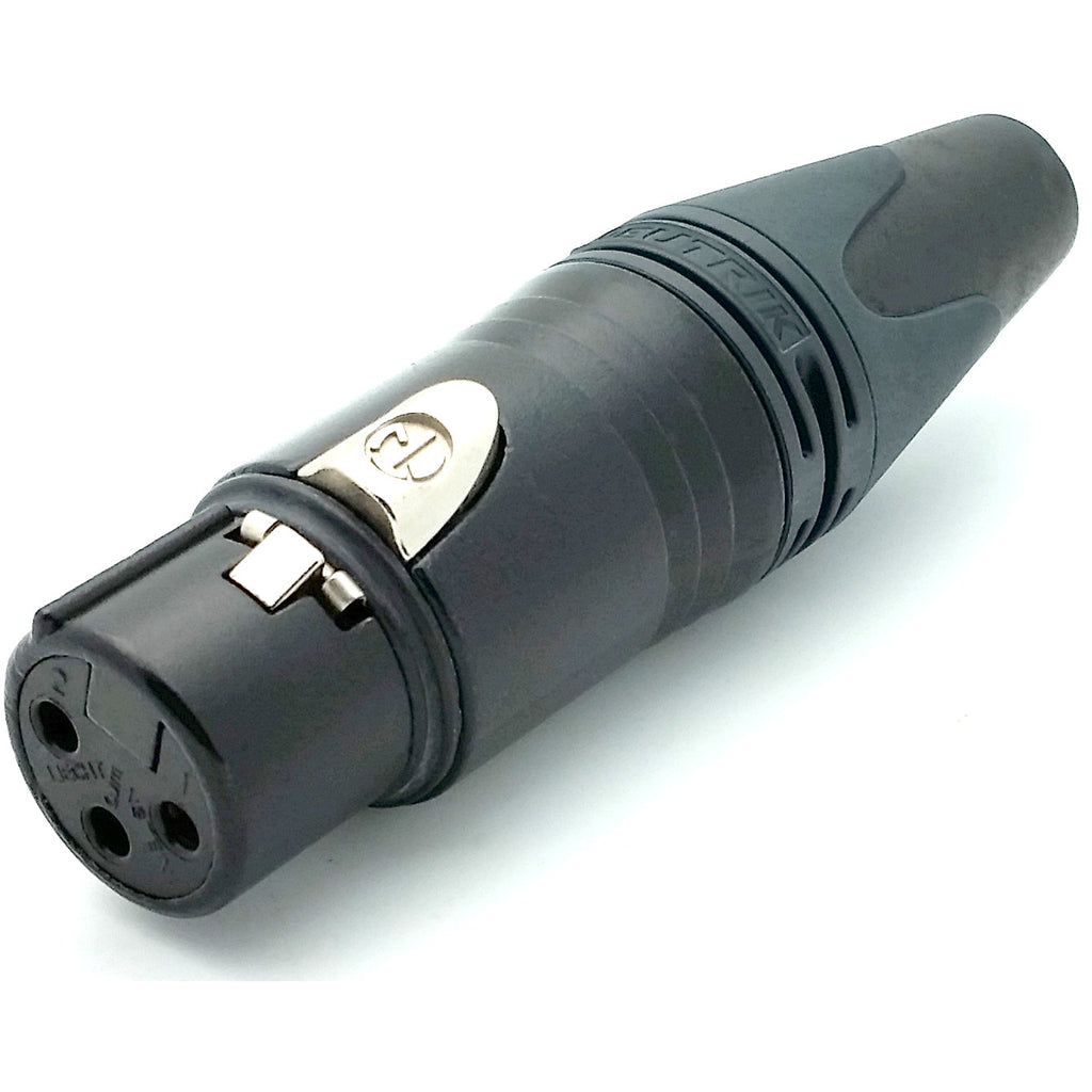 NEUTRIK XLR Female 3 Pin Connector Black (XX Series) – Vetco Electronics