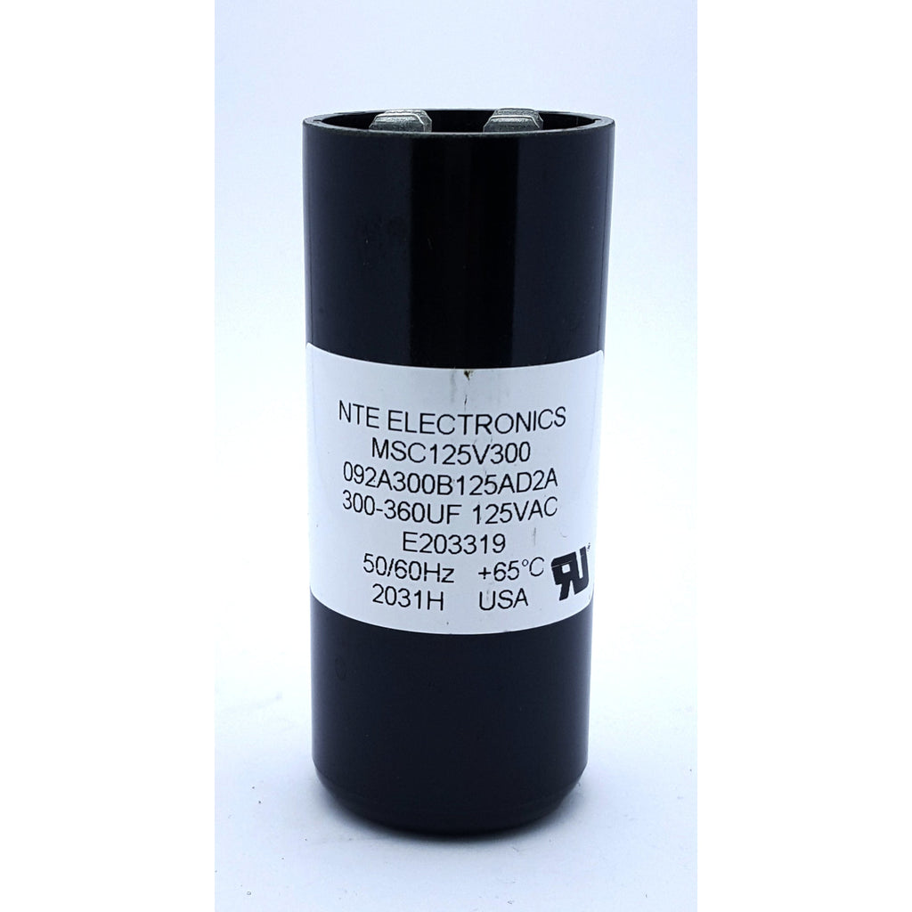 Capacitor Motor Start AC Electrolytic 300-360uf 125vac .250 Inch Quick ...