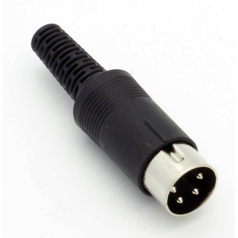 4 Pin DIN Male Inline Plug Connector – Vetco Electronics