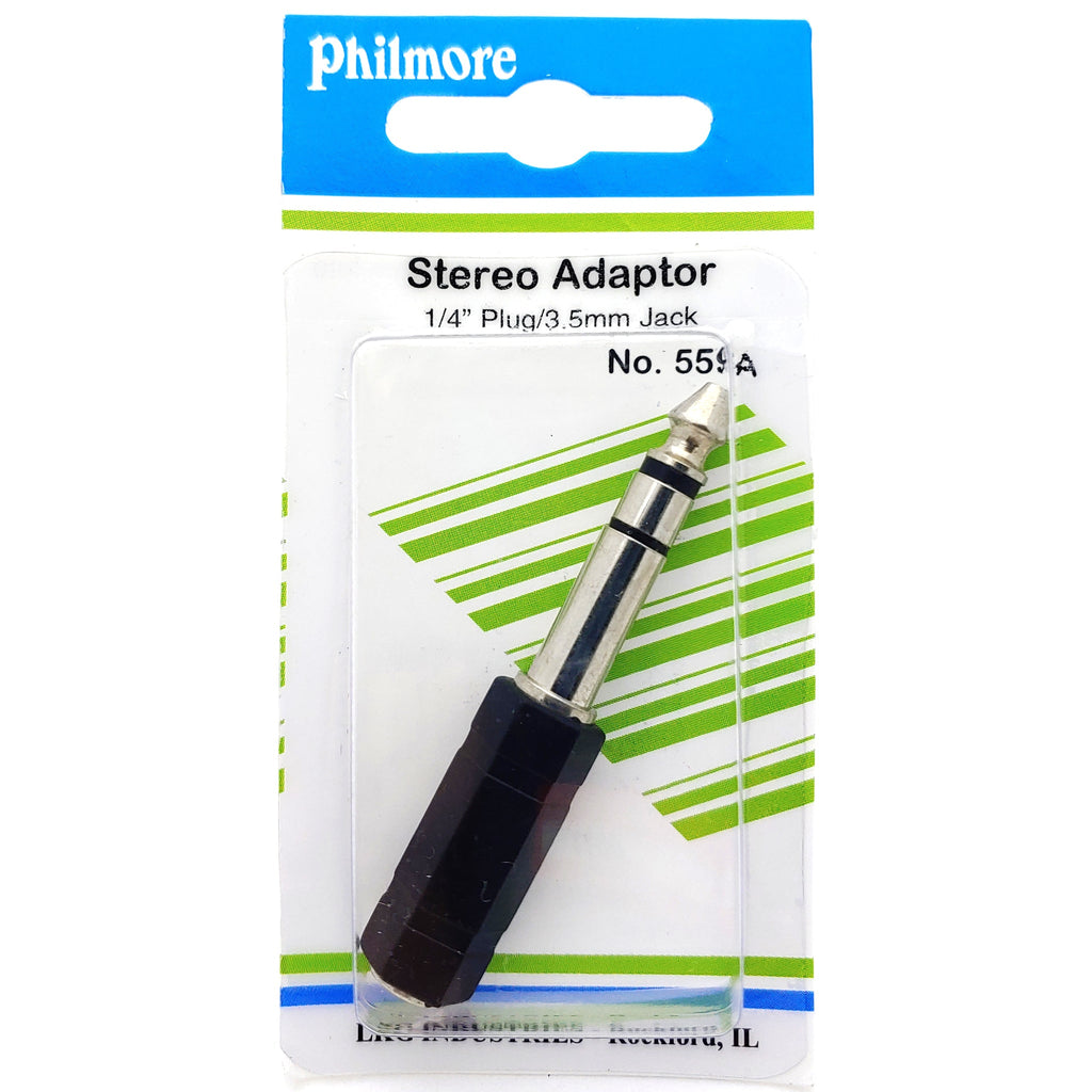 Philmore 71-1245B - 1/4" Stereo Plug - 3.5MM Stereo Female Adapter ...