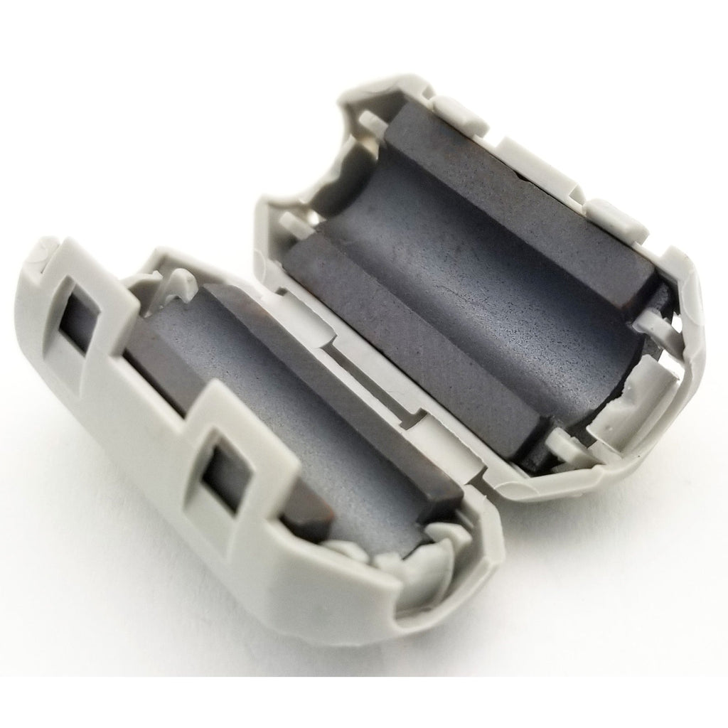 Snap-on Ferrite / RFI Choke for 1/4" Coax