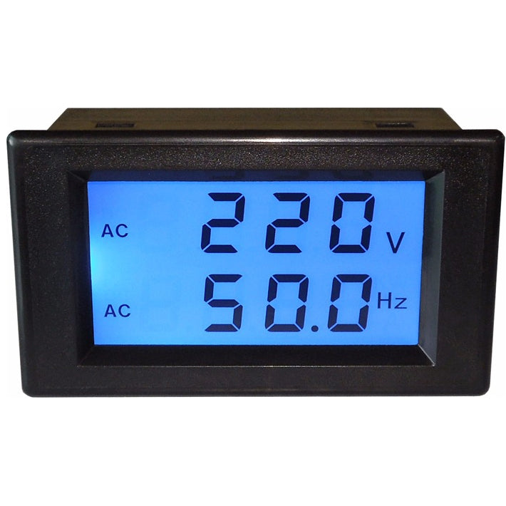 Frequency Meter and Digital Voltmeter LCD Display AC80-300V (2-Wire)