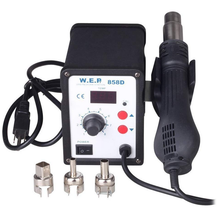 Air Soldering Station,110V 858D Hot Air Rework SMD Solder Blower Heat ...