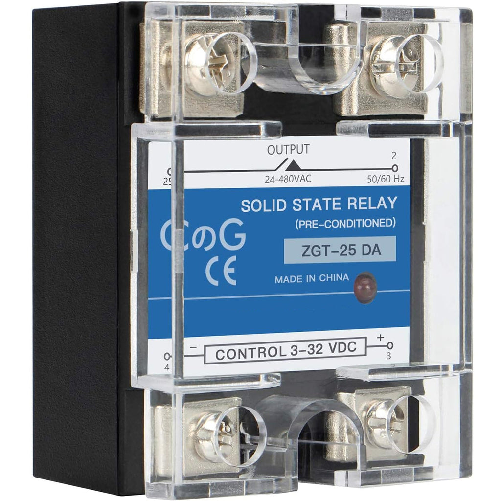 480V AC Load @ 25A Solid State Relay SPST N.O. 3-to-32V DC Controlled