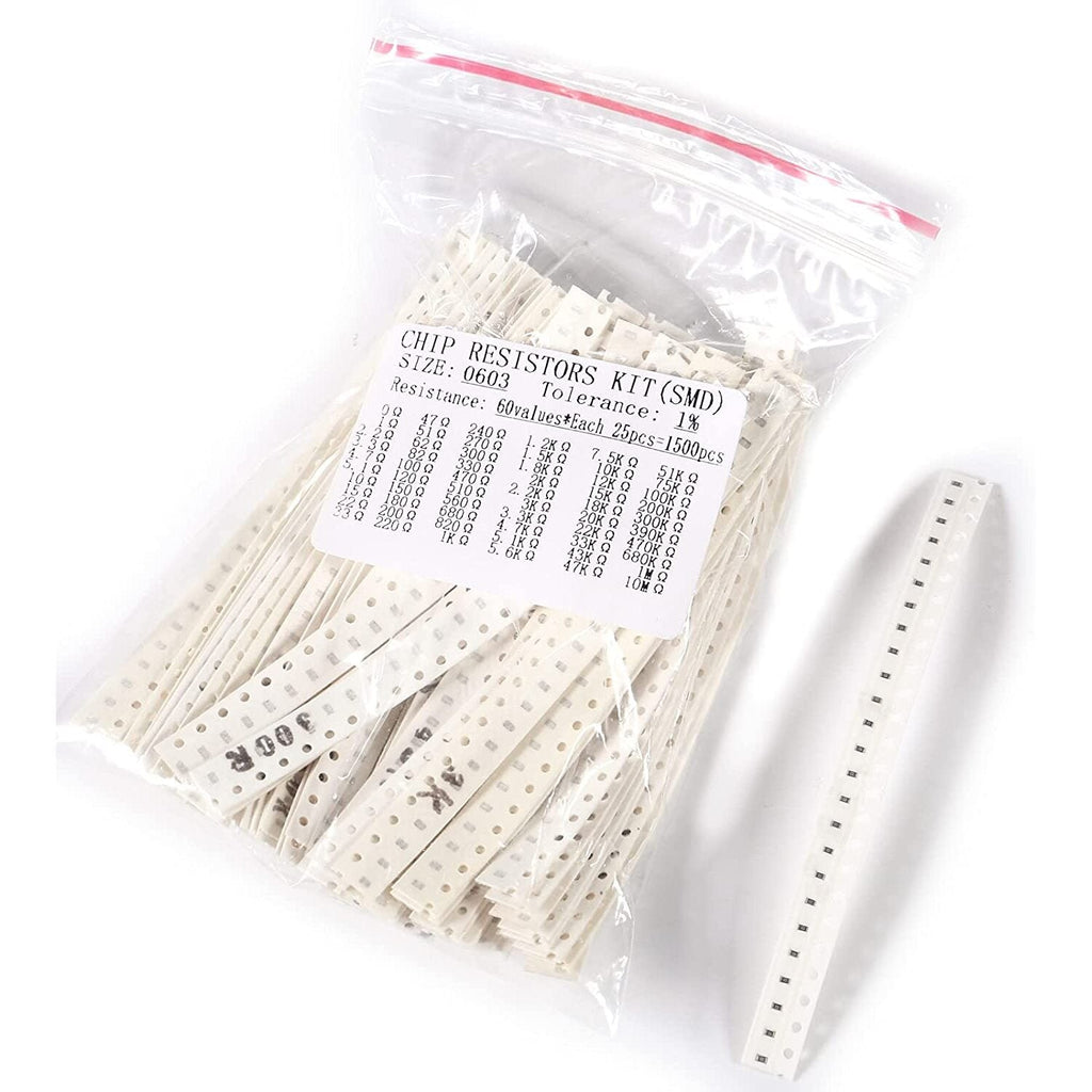 Surface Mount Resistor Kit SMD 0603, 1500 Count