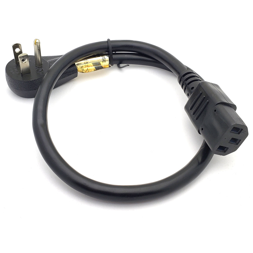 Right Angle (90 degree) 5-15P Plug To IEC C13 Straight - 2Ft
