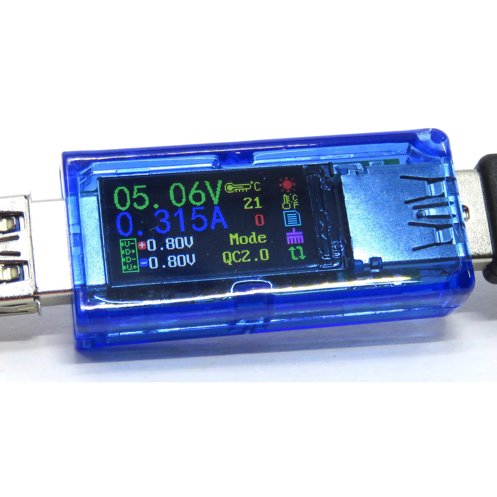Full-Color USB Voltage and Current Meter