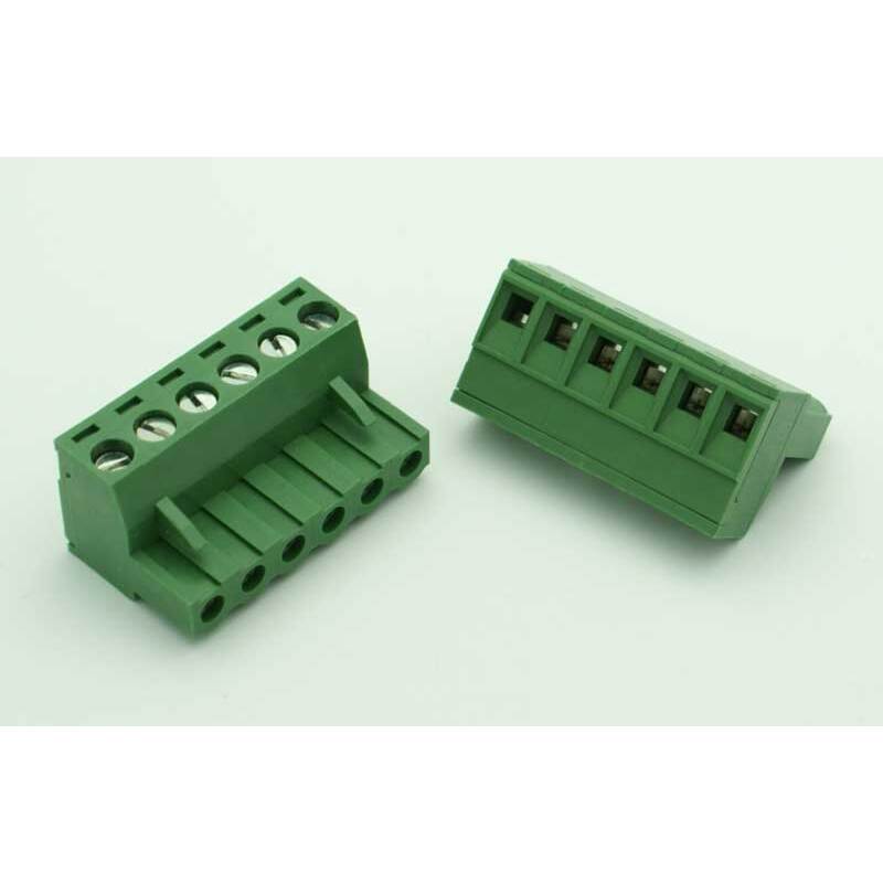 6 Position Phoenix Connector Plug - (12-22AWG Wire / 15A)