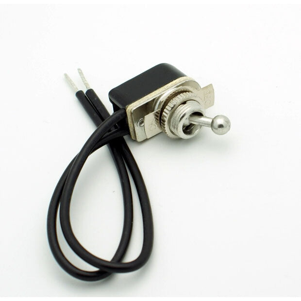 SPST Ball Cap Toggle Switch - Double Insulated w/Wire Leads On-Off 6a