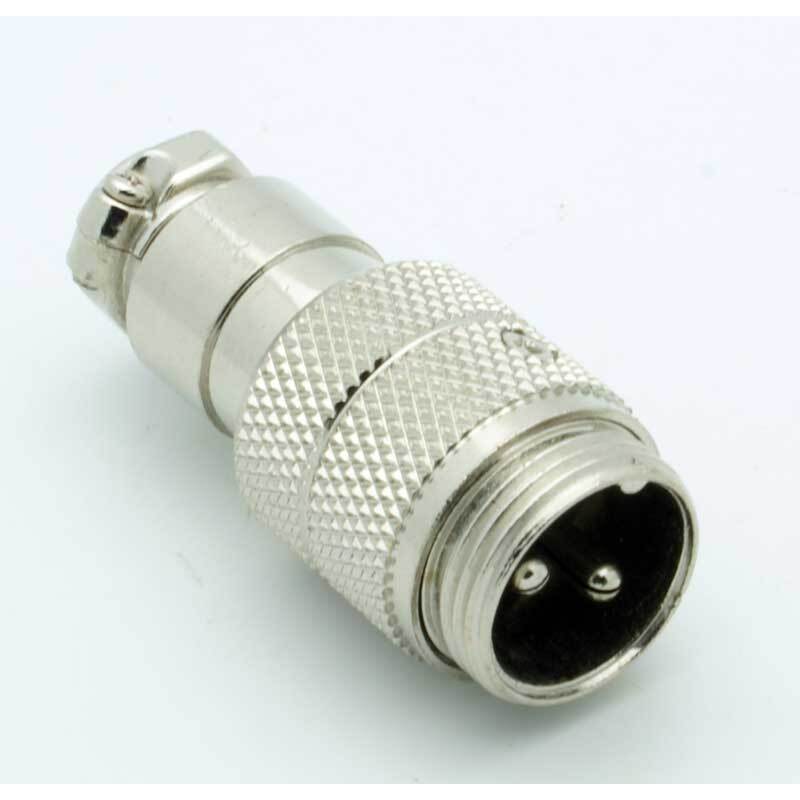 2 Pin Male Inline CB Mic Connector