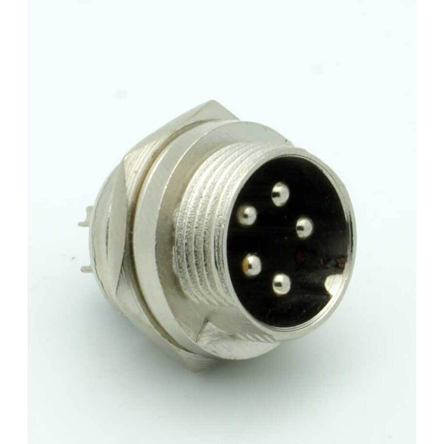 5 Pin Male Chassis Mount CB Mic Connector – Vetco Electronics