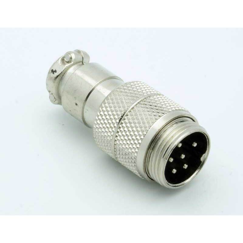 6 Pin Male Inline CB Mic Connector