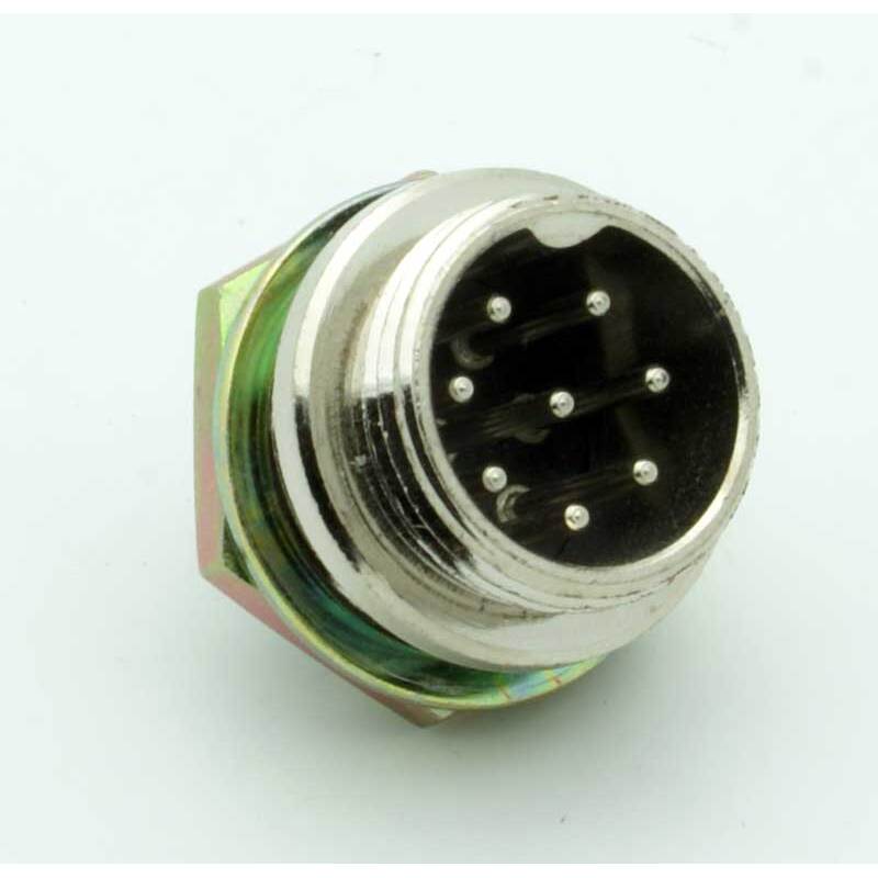 8 Pin Male Chassis Mount CB Mic Connector